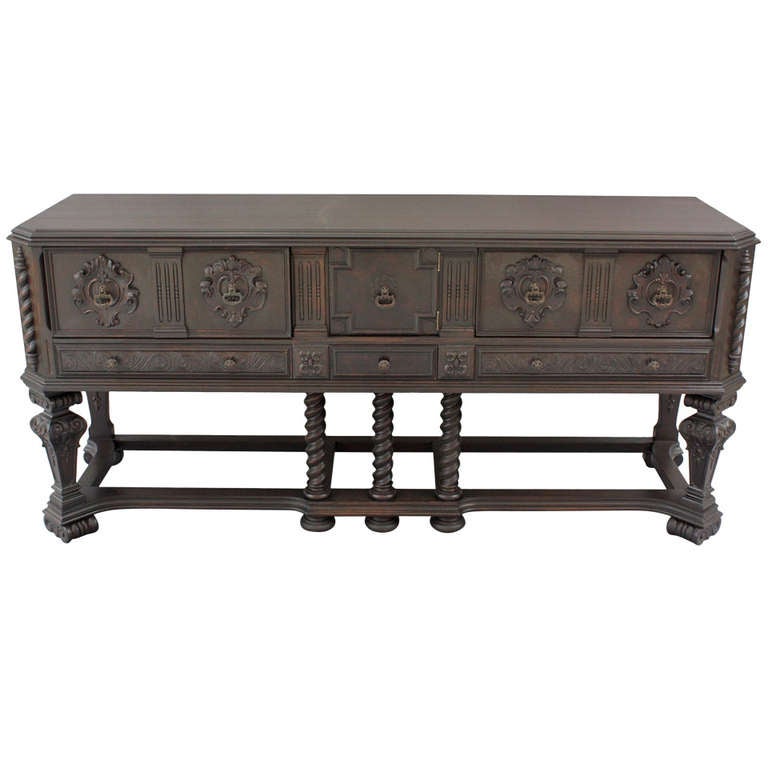 1920s Large 1920's Spanish Revival Sideboard at 1stDibs