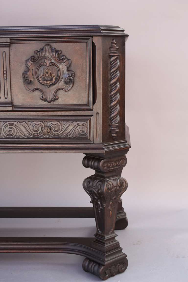 1920s Large 1920's Spanish Revival Sideboard at 1stDibs