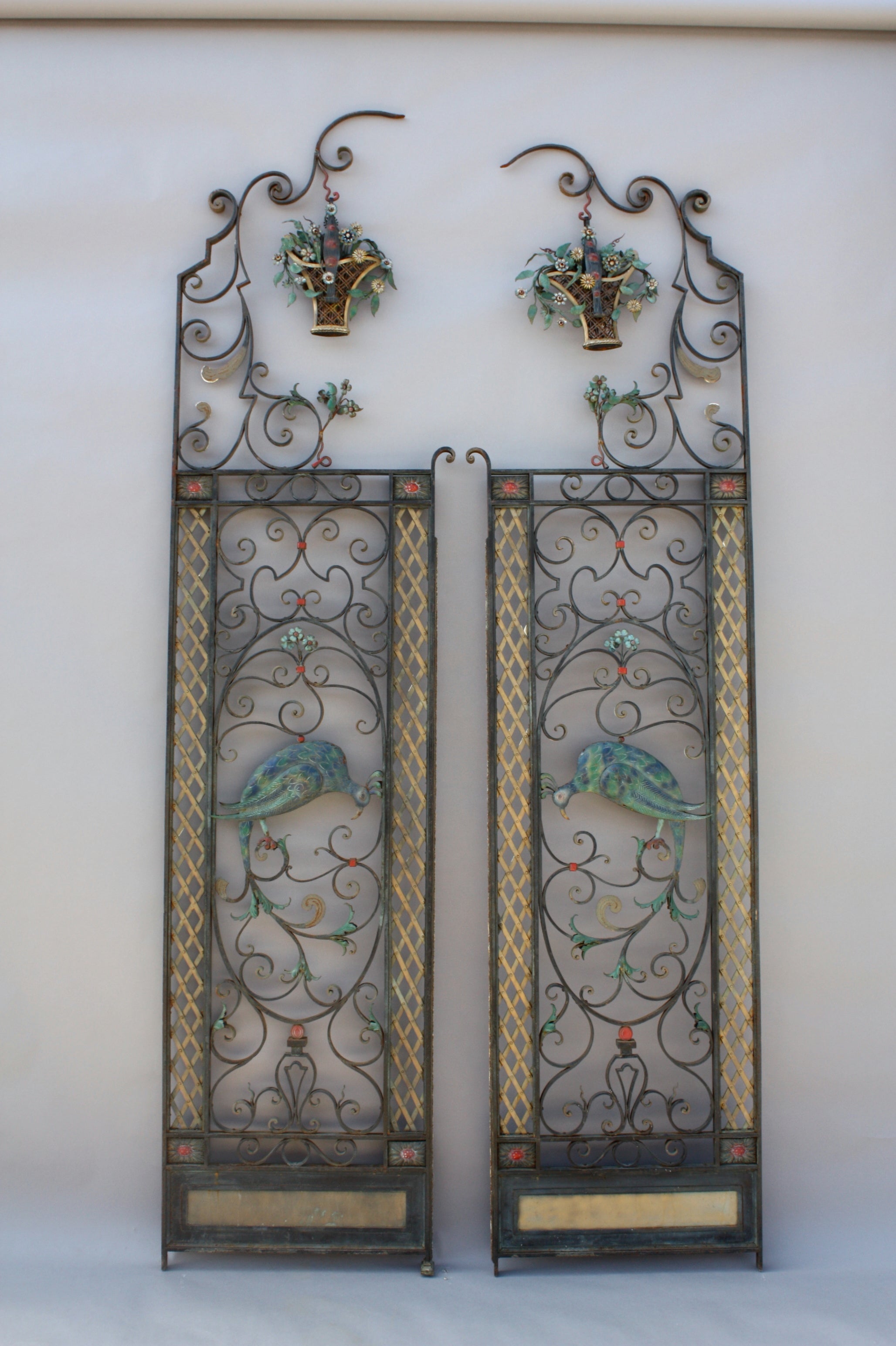 Exceptional Garden Gates with Peacocks at 1stDibs