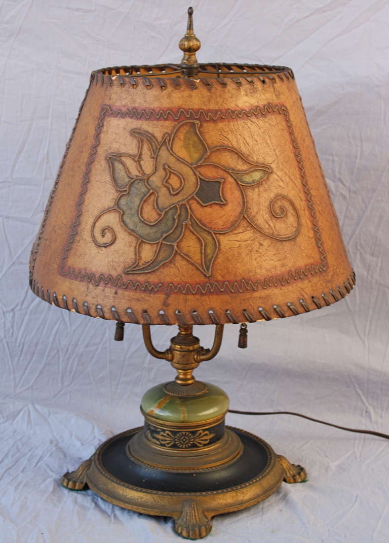 1920's Polychrome Table Lamp at 1stDibs