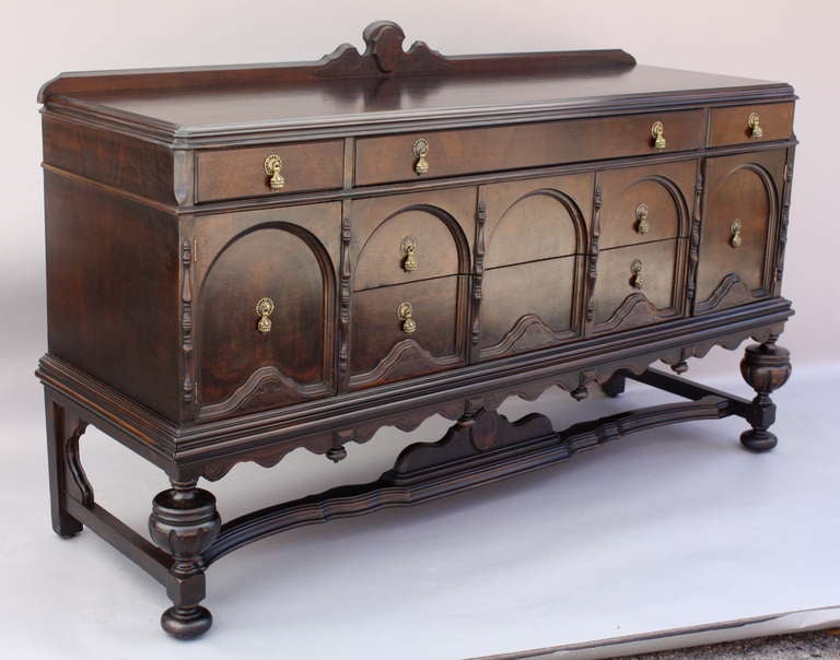 Grand Walnut Sideboard c. 1920's at 1stDibs