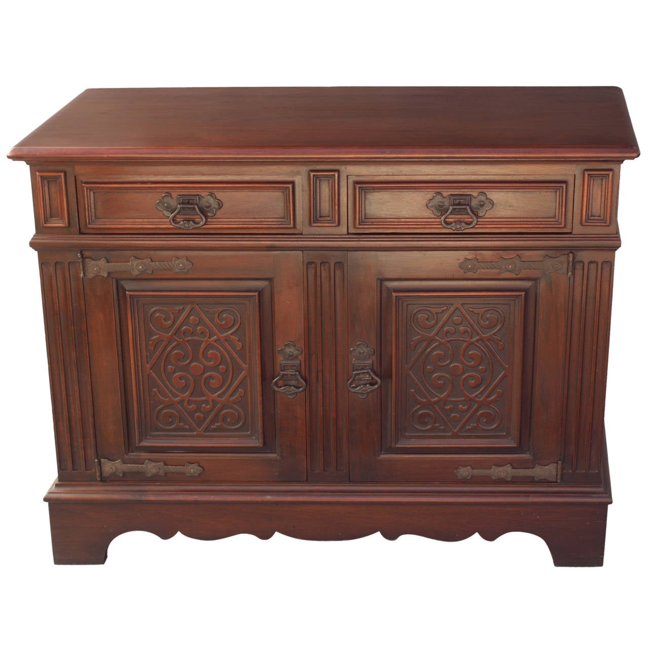 1920s McClellan Manufacturing Walnut Sideboard For Sale at 1stDibs