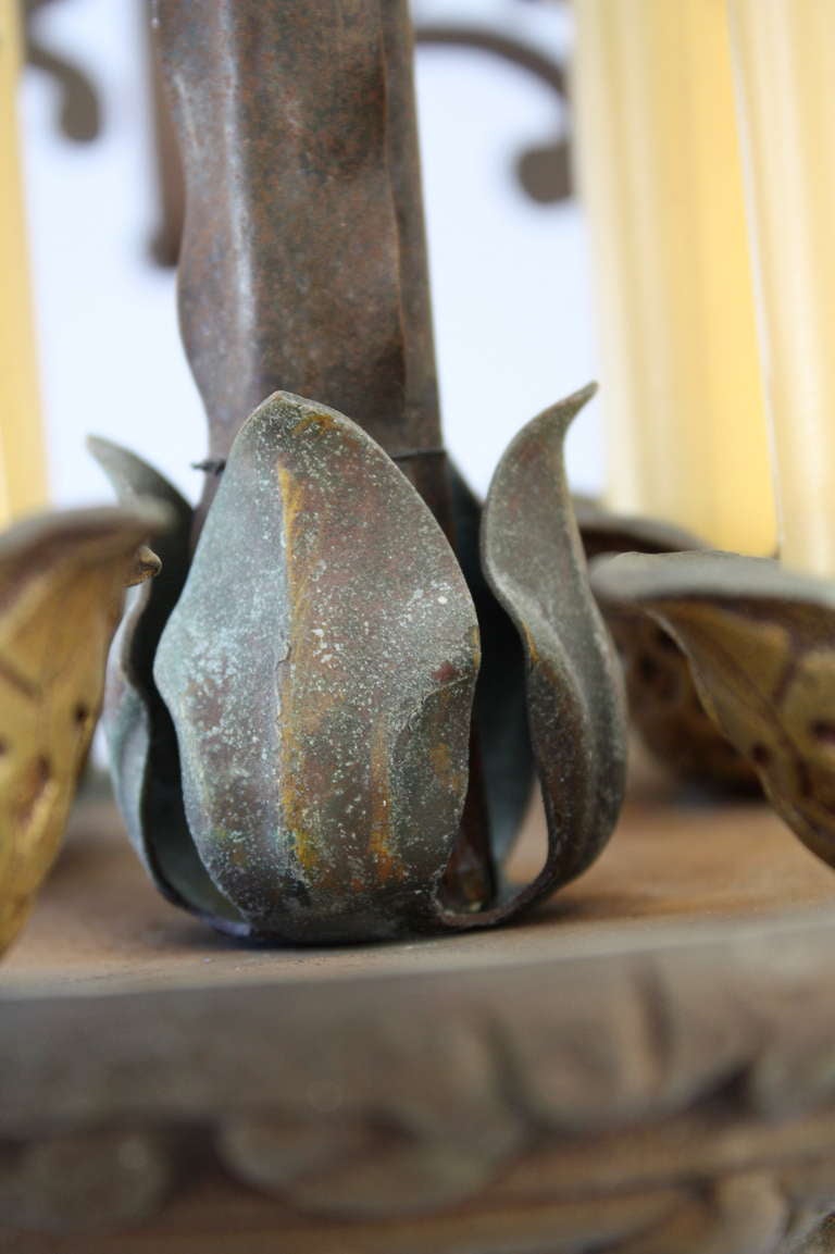 Classic Spanish Revival Chandelier With Cast Filigree at 1stDibs