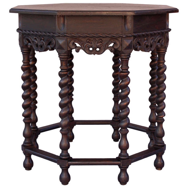 1920's Octagonal Spanish Revival Table at 1stDibs