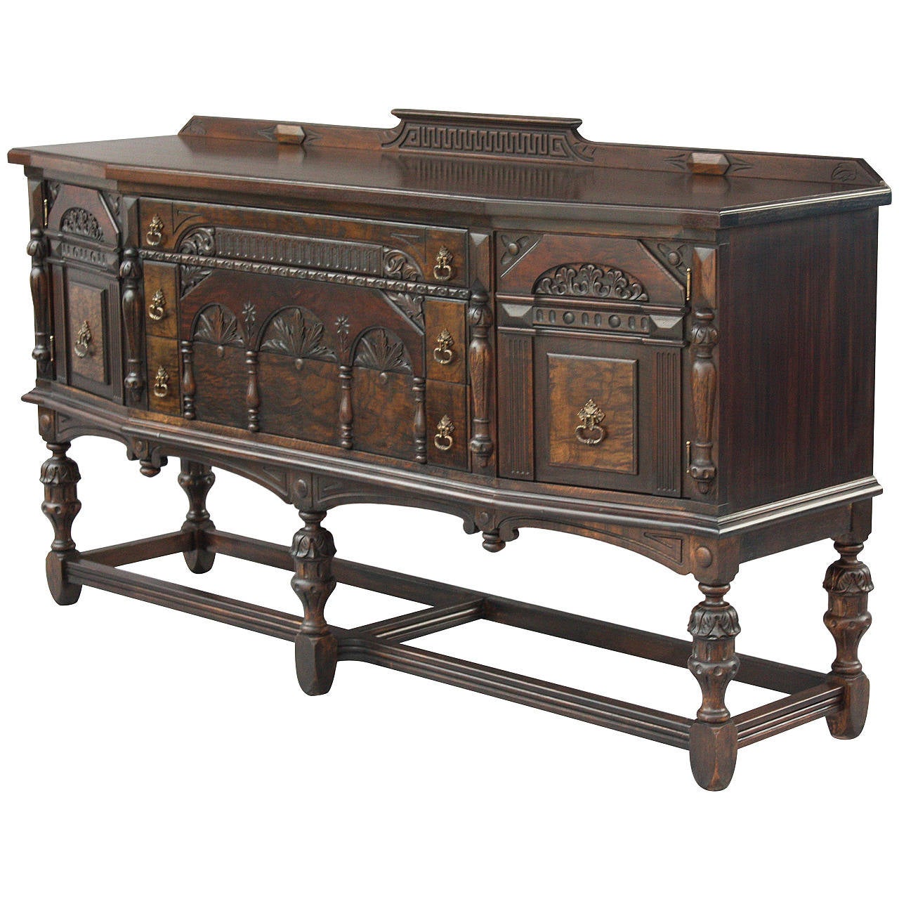 Antique Carved Walnut 1920s Sideboard, Credenza at 1stdibs Antique Carved Walnut 1920s Sideboard, Credenza at 1stdibs