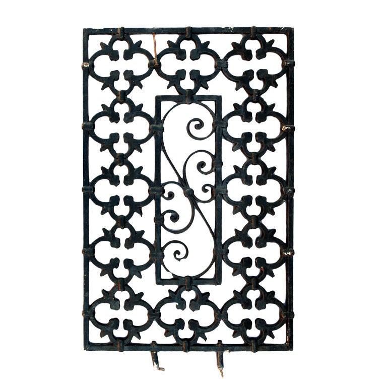 Wrought Iron Spanish Revival Window Grate at 1stdibs