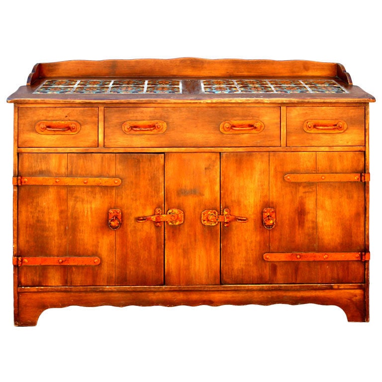 Rare Tiled Monterey Sideboard at 1stDibs