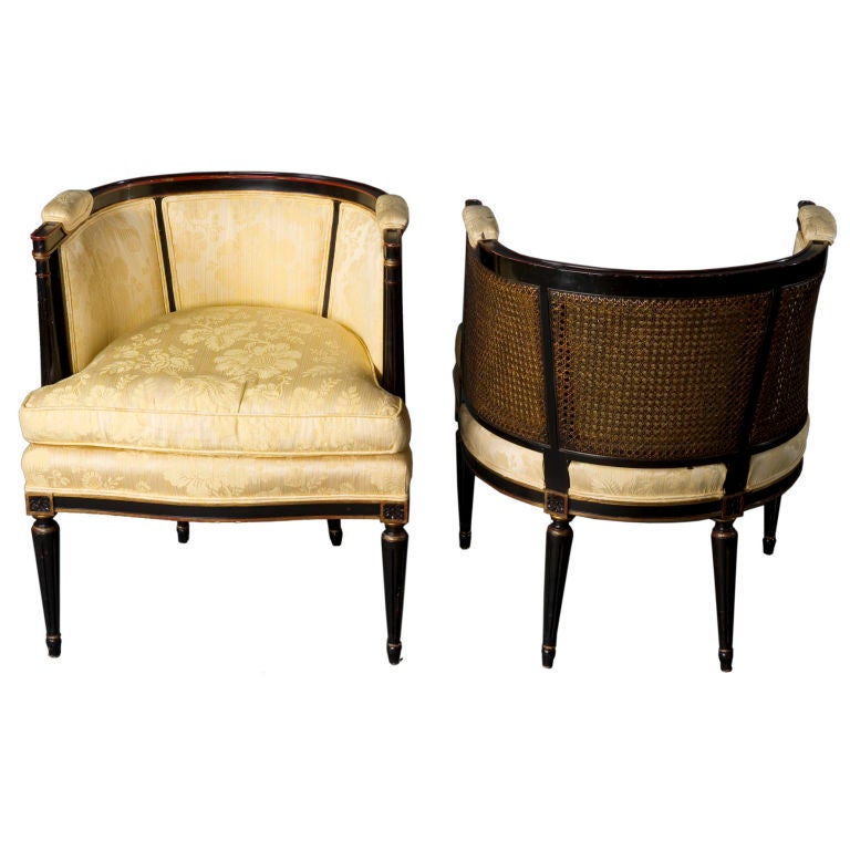 Pair of Ebonized Chiars at 1stDibs