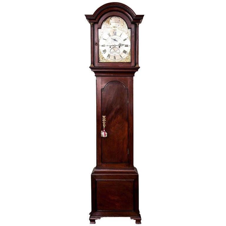 Mahogany Tall Case Clock For Sale at 1stDibs