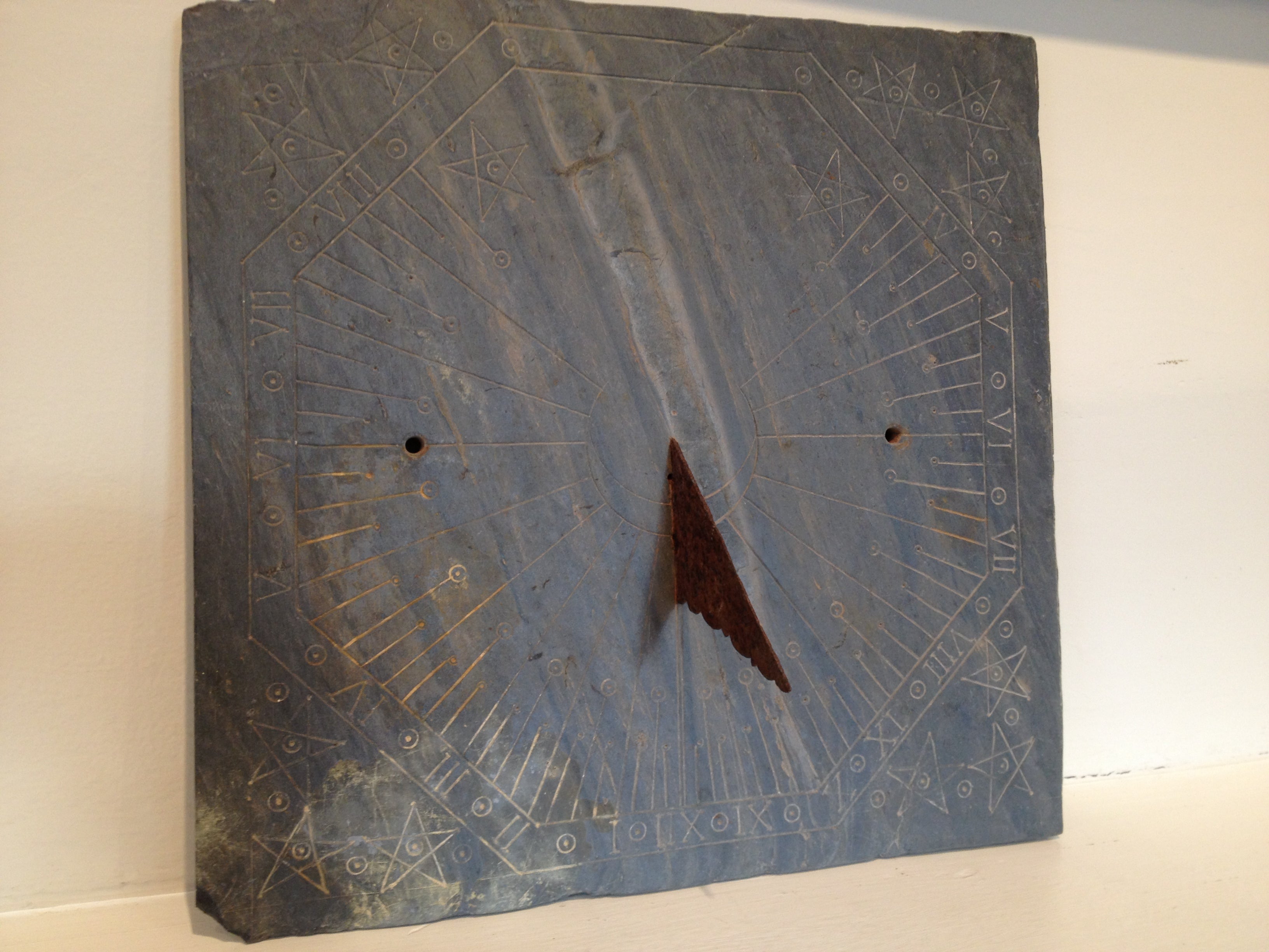 Early French Slate Sundial at 1stDibs