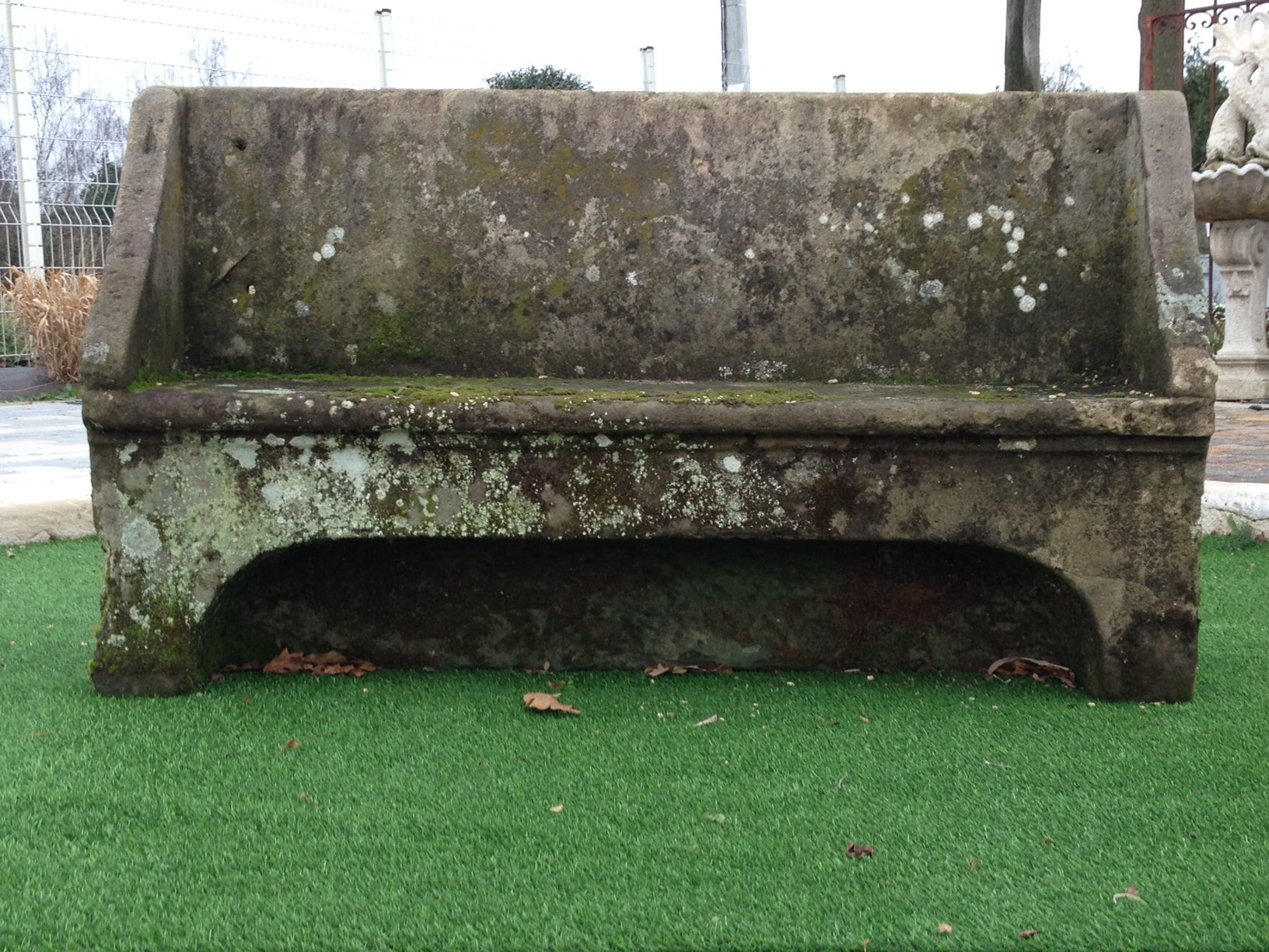 Magnificent One-Piece 18th Century Stone Bench at 1stDibs