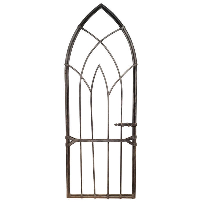 English Arched Gothic Steel Gate at 1stDibs
