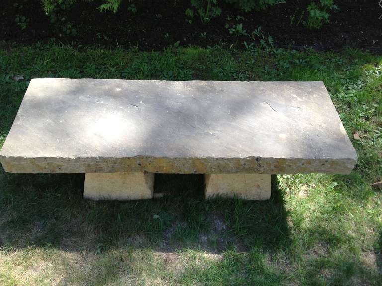 Elegant 19th C Carved Stone Bench at 1stDibs