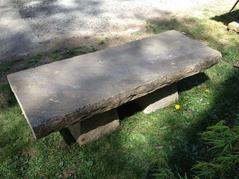 Elegant 19th C Carved Stone Bench at 1stDibs