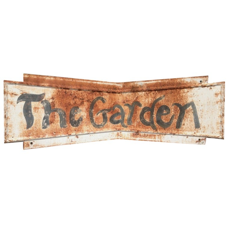 Whimsical Garden Sign at 1stDibs