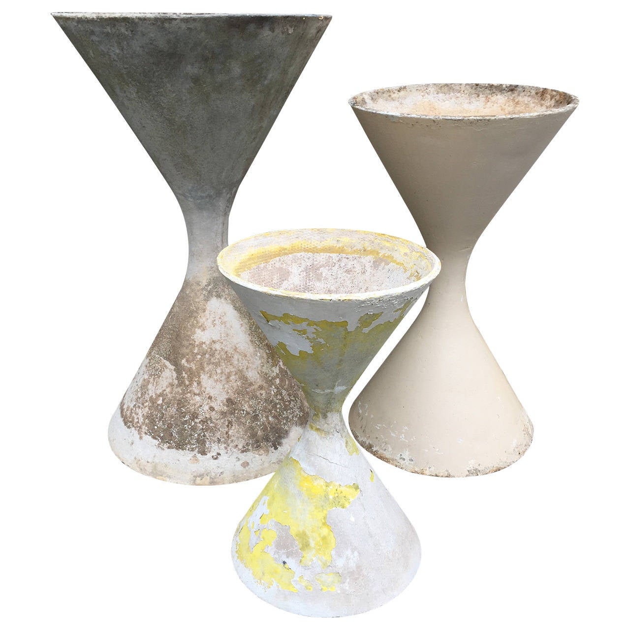 Set of Three Graduated Willy Guhl Hourglass 'Diabolo' Planters at 1stDibs