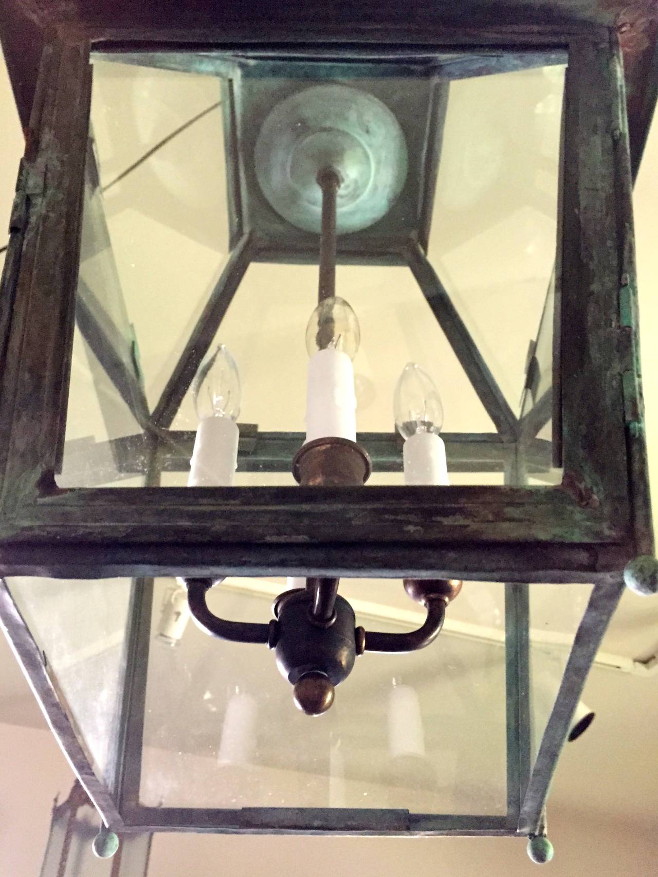 English 19th Century Natural Verdigris Copper Lantern For Sale at ...