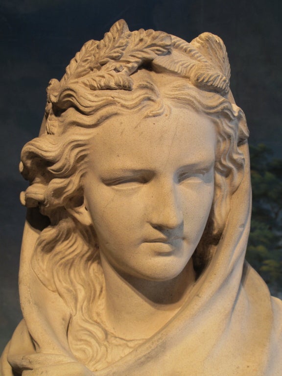 Exceptionally Rare Pair of Lifesize Stoneware Garden Statues at 1stDibs