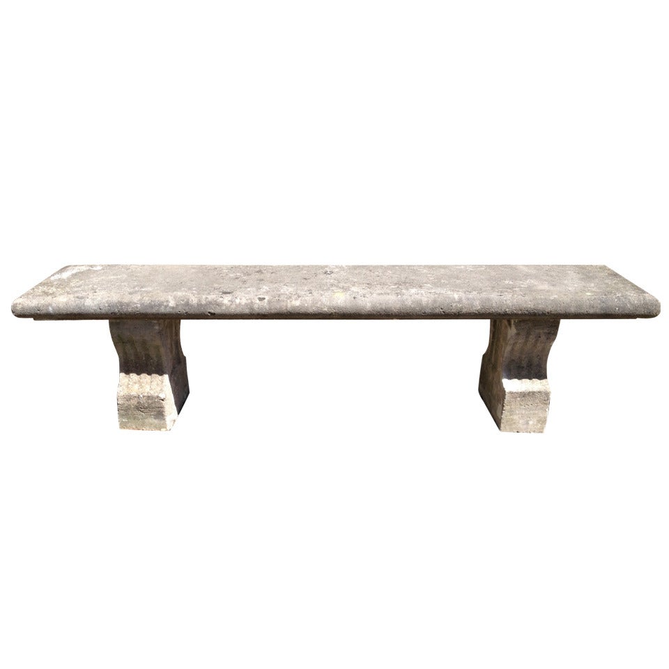 A Fine 19th Century Carved Stone Garden Bench at 1stDibs