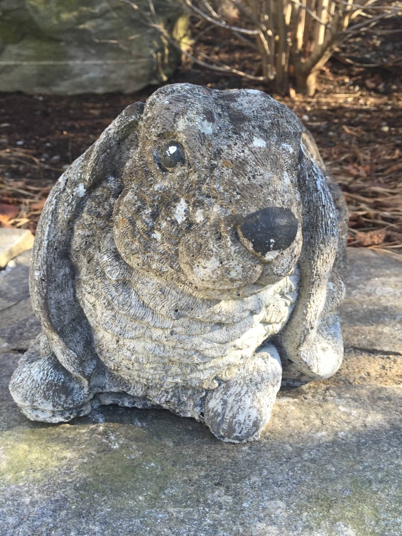 English Cast Stone Lop-Eared Bunny Statue at 1stDibs