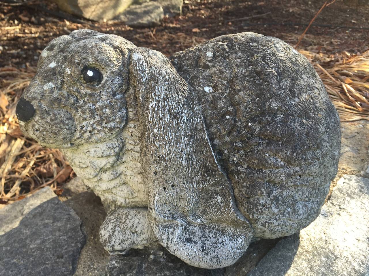 English Cast Stone Lop-Eared Bunny Statue at 1stDibs