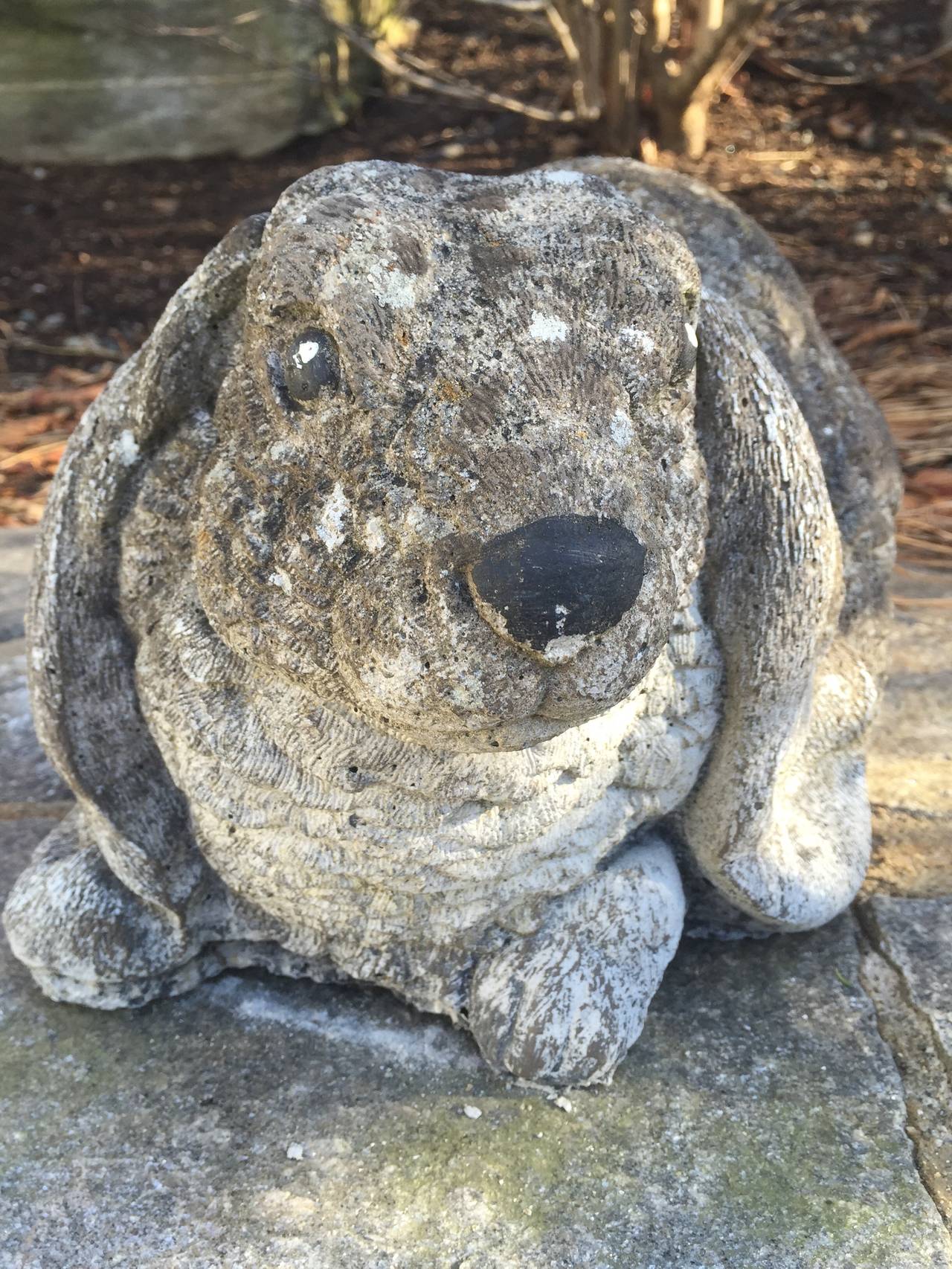 English Cast Stone Lop-Eared Bunny Statue at 1stDibs