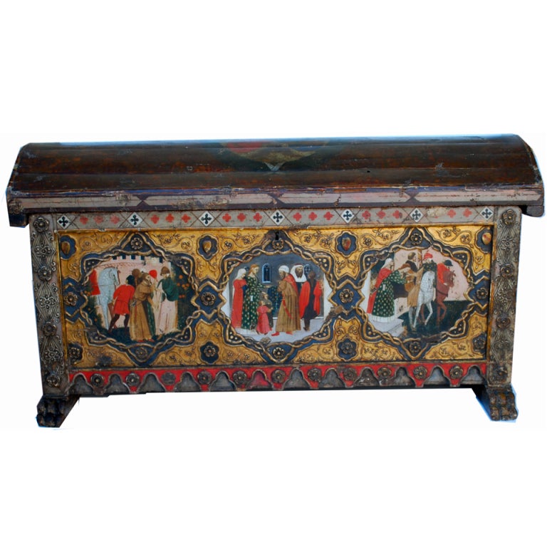 14th Century Italian Polychrome Cassone Florentine at 1stDibs | 14th ...