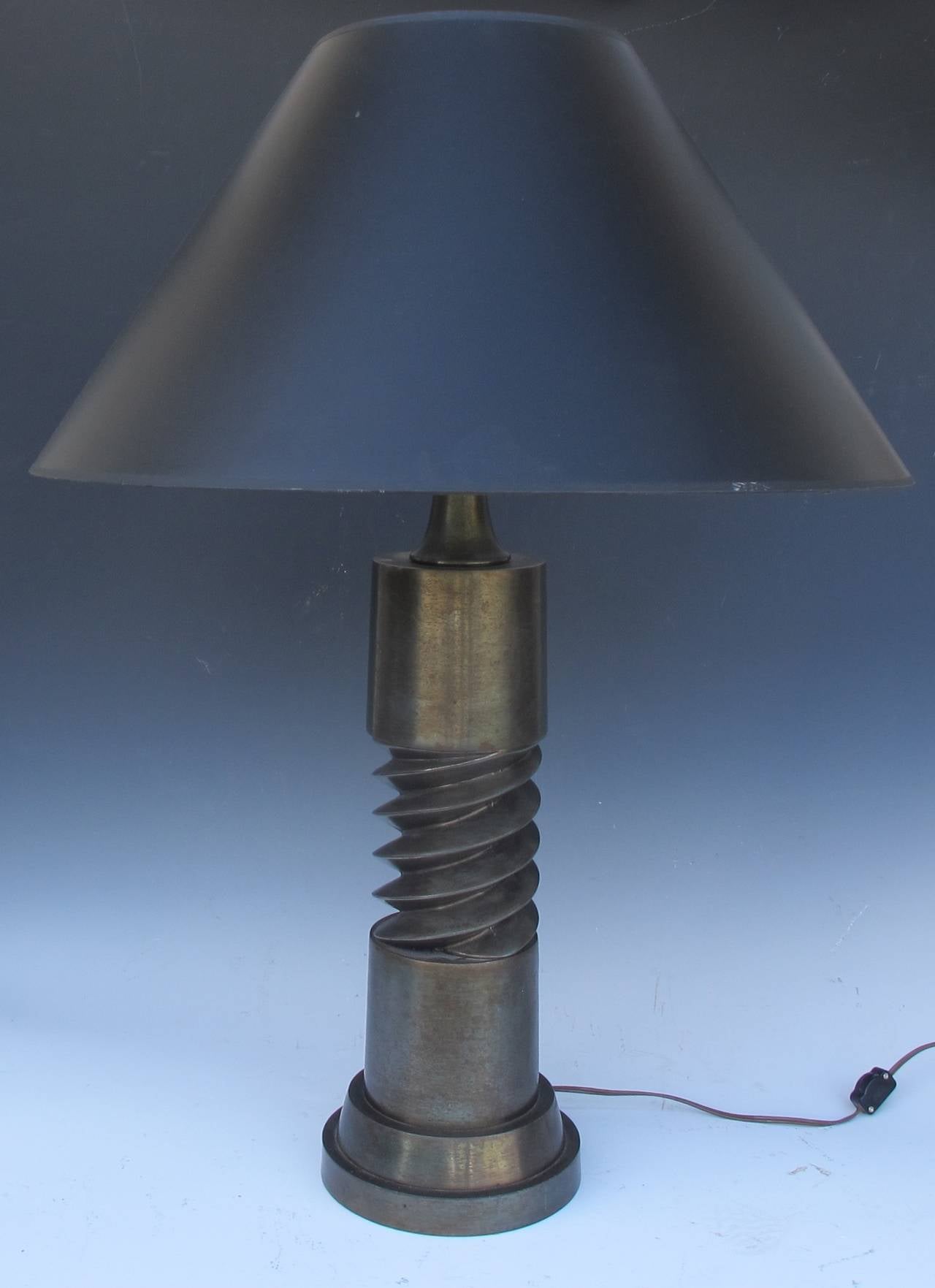 Metal Corkscrew Lamp at 1stDibs