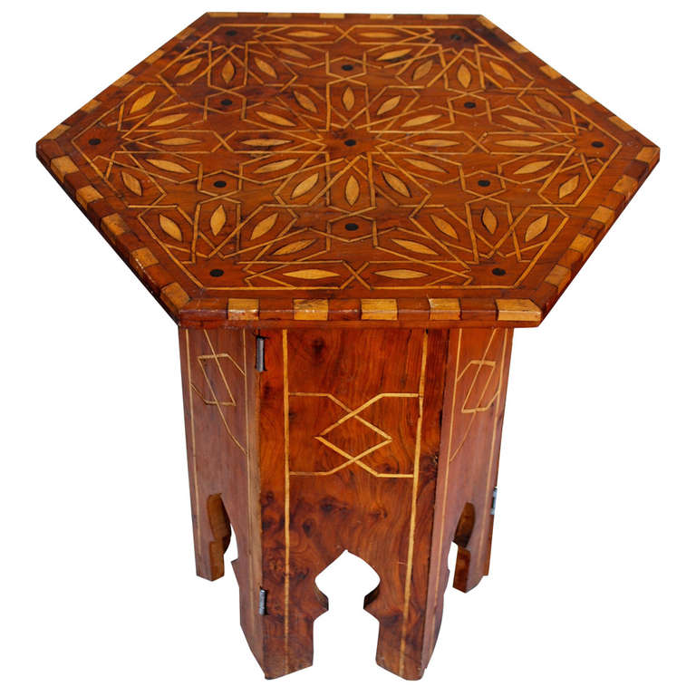 19th Century Turkish Folding Inlay Tabouret Table at 1stDibs