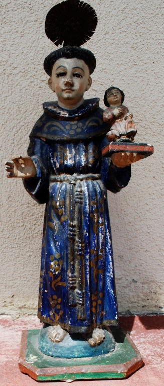 Mexican Santo Spanish Colonial San Antonio de Padua at 1stDibs | san ...