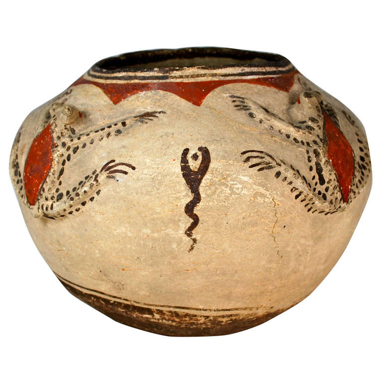 Very Nice Zuni Frog Pot 1896 at 1stDibs