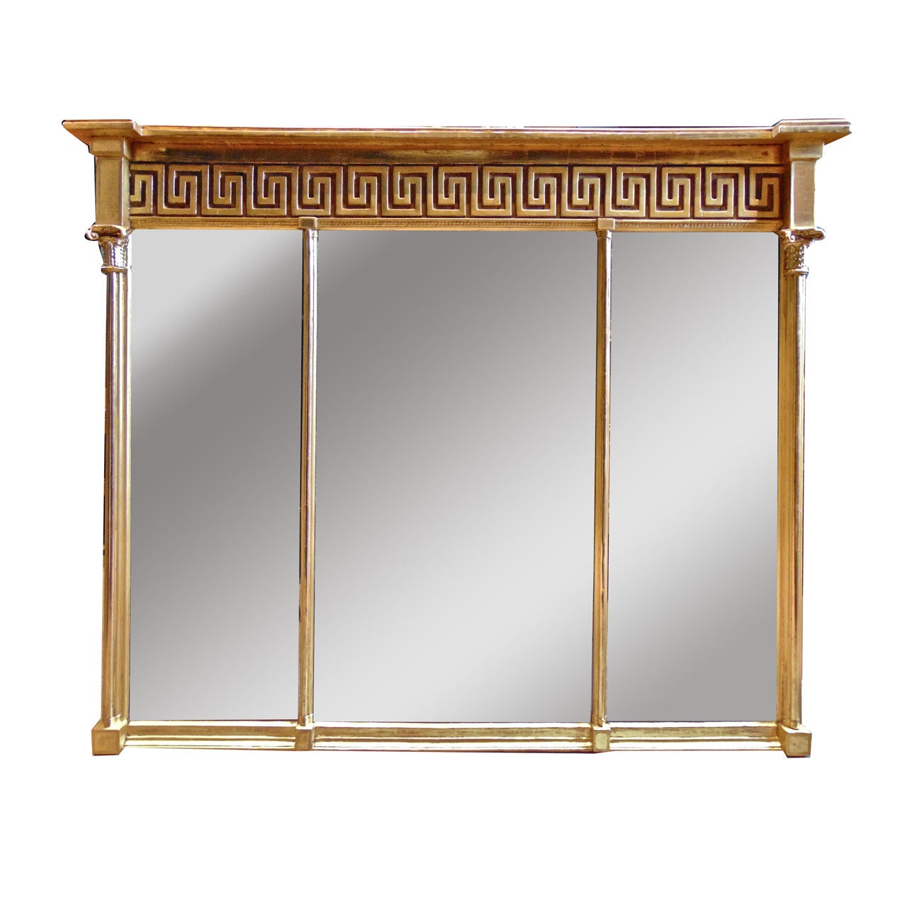 Period Late Georgian Regency Neoclassical Mirror with Greek Key Frieze ...
