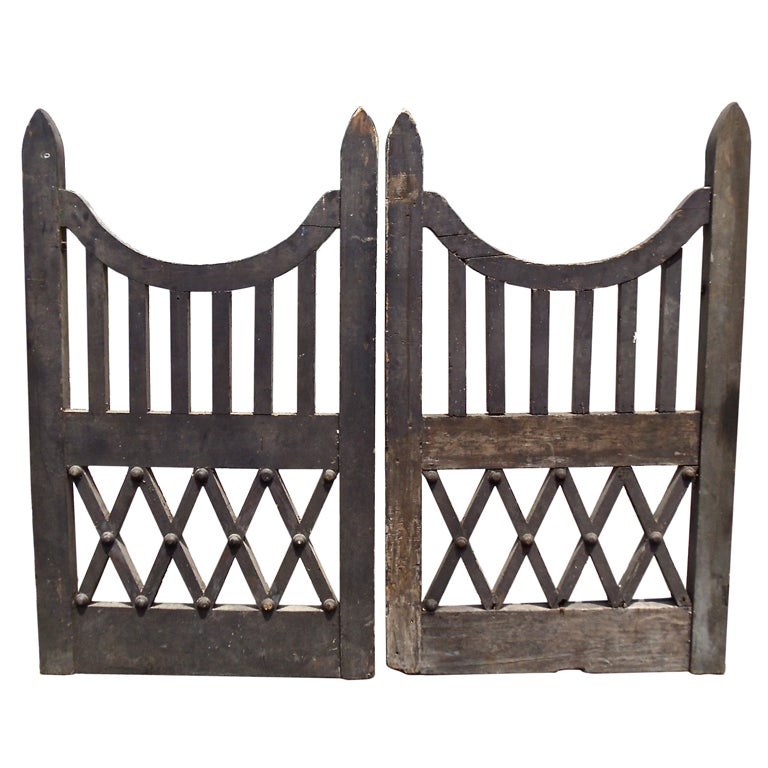 Pair of Nineteenth Century Wooden Garden Gates at 1stDibs