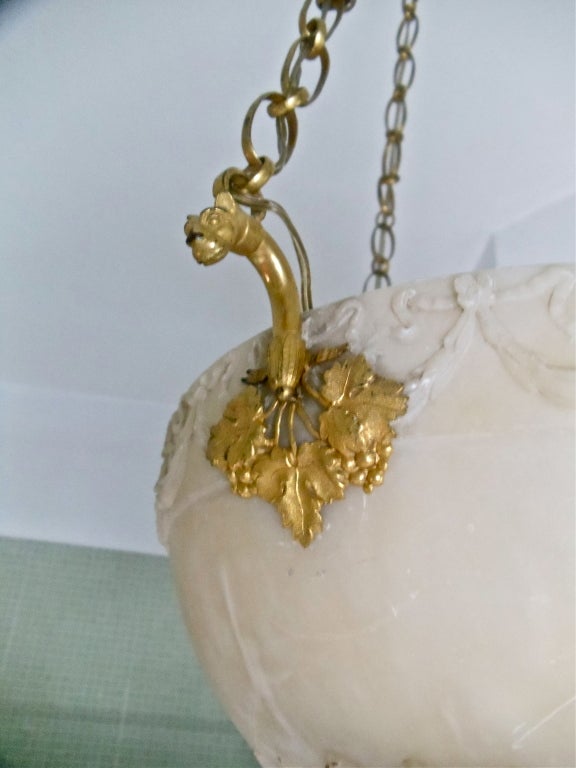 Russian Neoclassical Alabaster Hall Lantern at 1stDibs