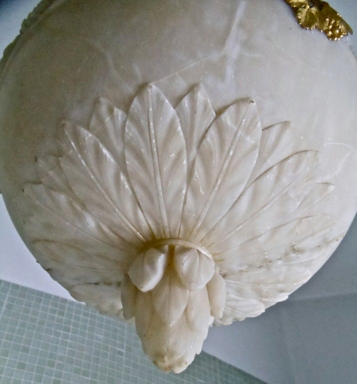Russian Neoclassical Alabaster Hall Lantern at 1stDibs