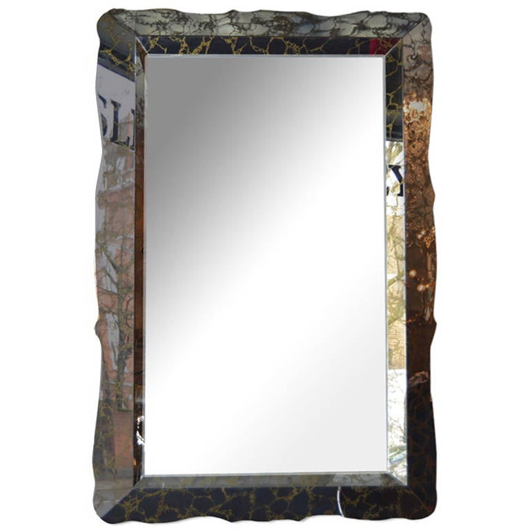 Verre eglamise mirror at 1stDibs