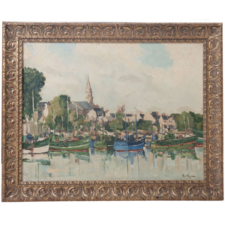 French 1930's Colorful Painting by Paul Foy at 1stDibs