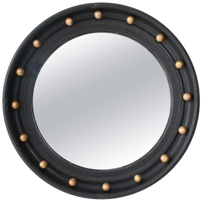 Early 20th Century English Convex Bull's Eye Mirror at 1stDibs