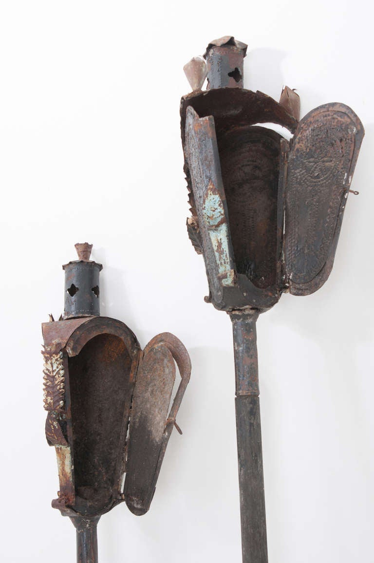 Religious Italian 19th Century Pair of Incense Torches at 1stDibs