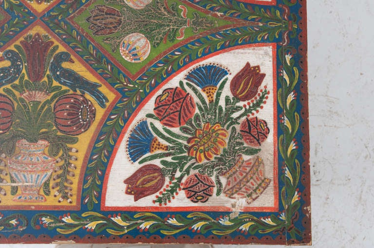 Hungarian Painted Coffee Table Made in 1946 at 1stDibs