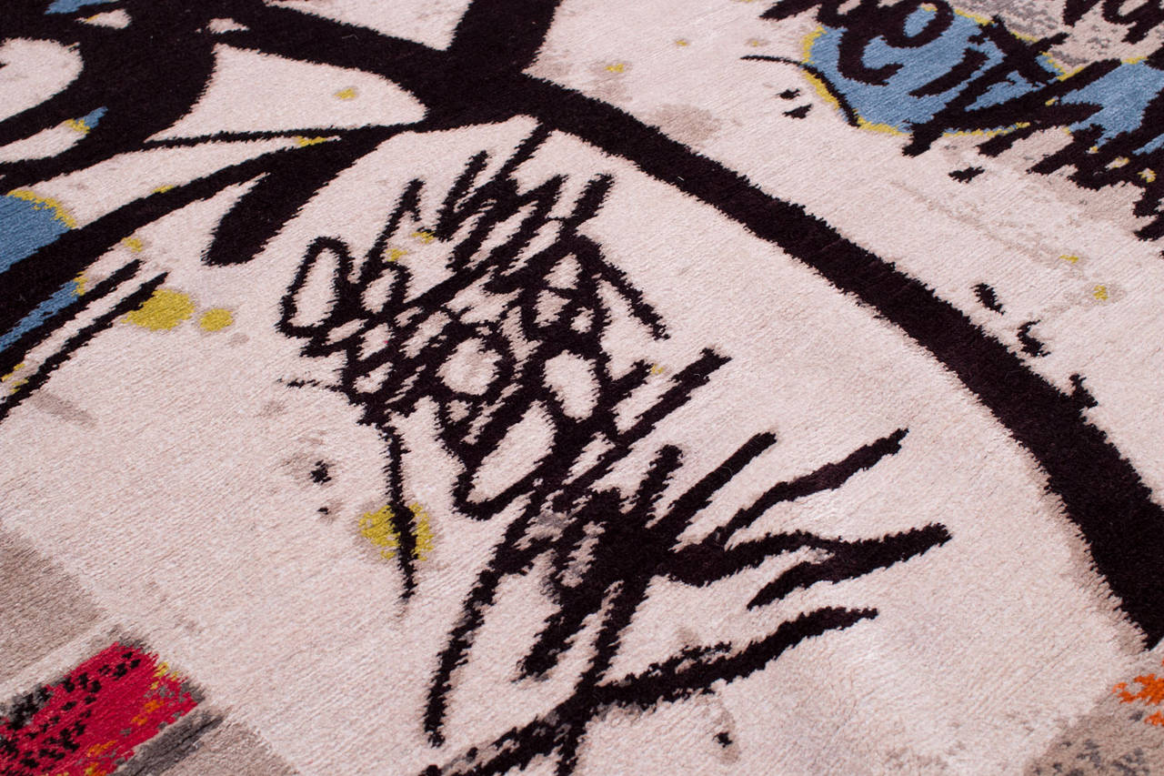 Street Art Collaboration Baser Rug For Sale at 1stDibs