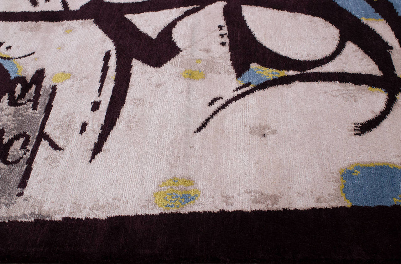 Street Art Collaboration Baser Rug For Sale at 1stDibs