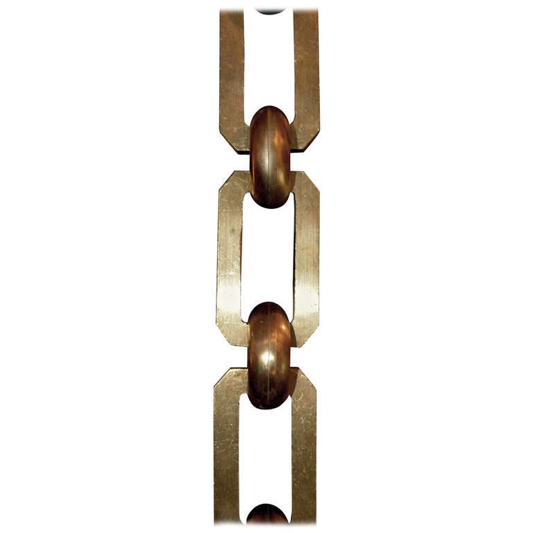Heavy Gauge Solid Brass Chain at 1stdibs