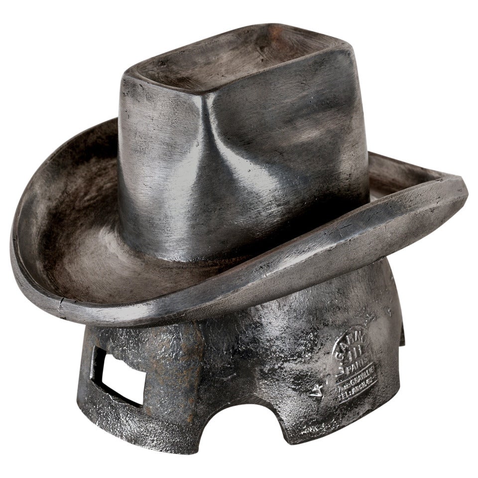 Cast Iron Gentleman's Hat Mold at 1stDibs