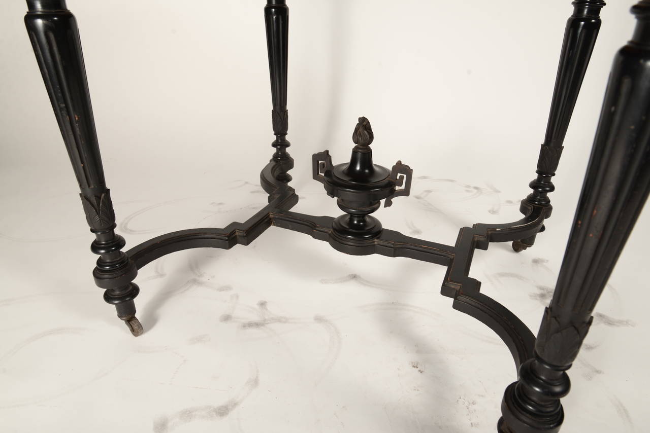 Black Ornate Side Table at 1stDibs