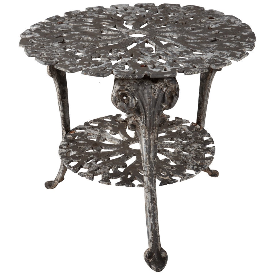 Cast Aluminum Three-Leg Side Table at 1stDibs