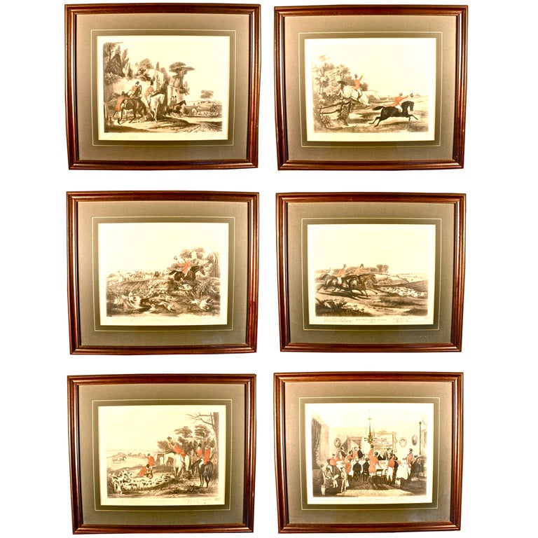 Bachelor's Hall Fox Hunting Prints - Complete Set of Six For Sale at ...