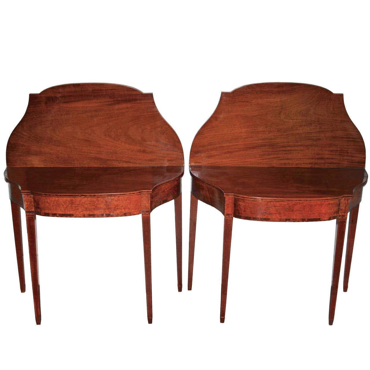 PAIR Massachusetts Federal Card Tables at 1stDibs