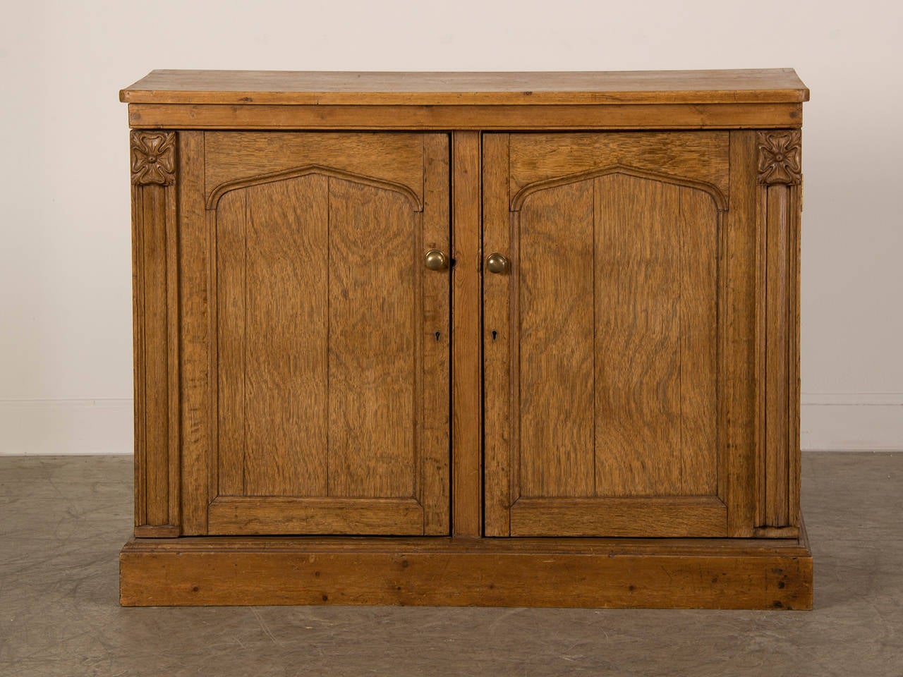 Antique Irish Gothic Revival Oak and Pine Buffet Cabinet circa 1880 at ...