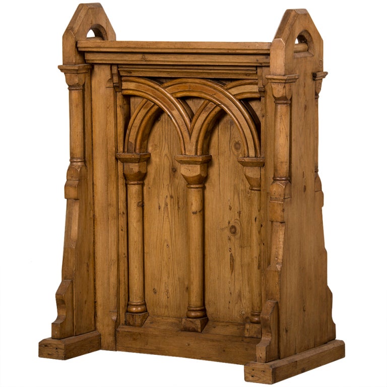 Antique English Gothic Revival Oak and Pine Lectern Book Stand circa ...